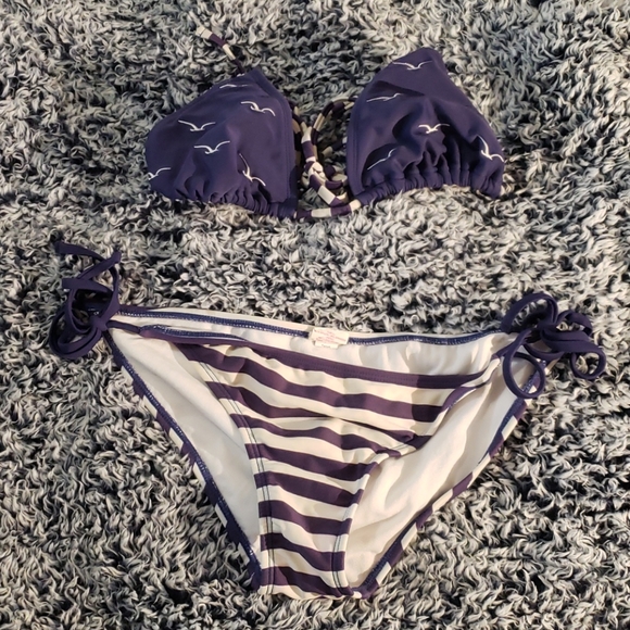 Xhilaration | Swim | Stripped And Bird Bikini | Poshmark